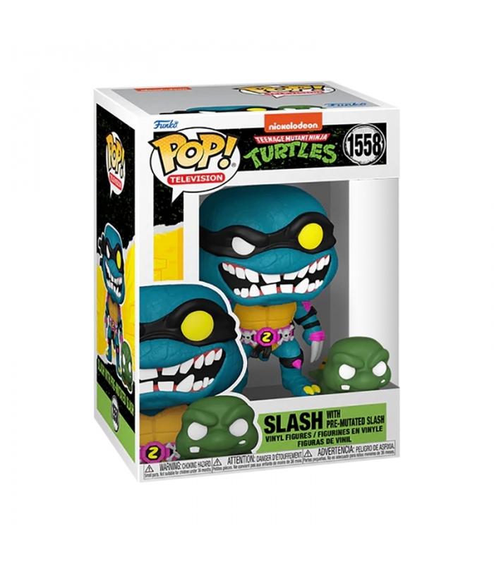 Funko Pop! Vinyl SLASH WITH PRE-MUTATED - TEENAGE MUTANT - Tortugas ...