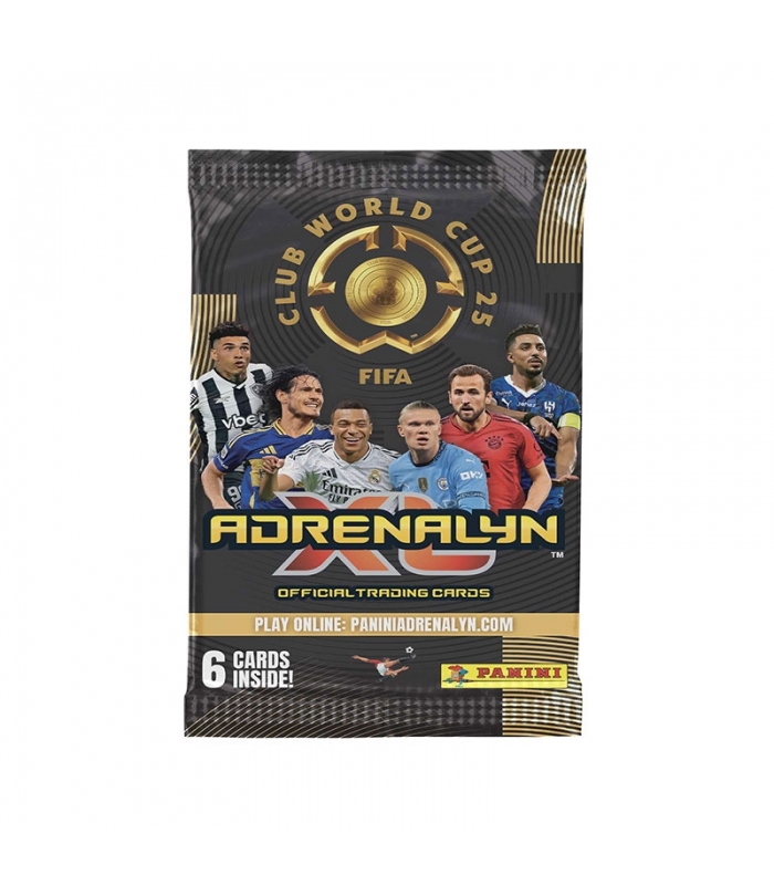 50 Sobres Adrenalyn FIFA Club World Cup 2025 de Panini Cromos. Distribuidor España.
