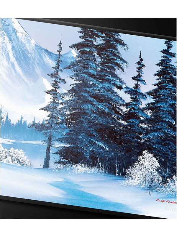 Tapete Black Stitched Playmat Winter Paradise Bob Ross. Distribuidor ...
