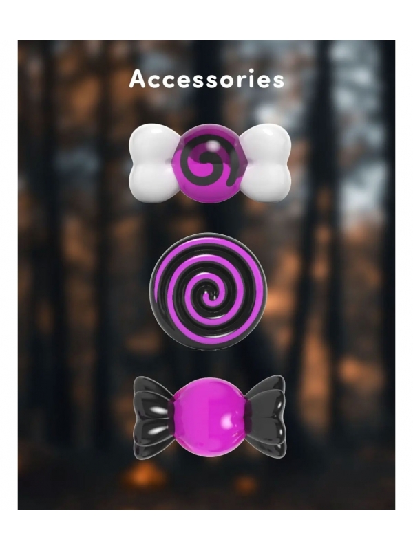 Figura Kandy: Sanrio Kuromi Spooky Fun Series de Mighty Jaxx.