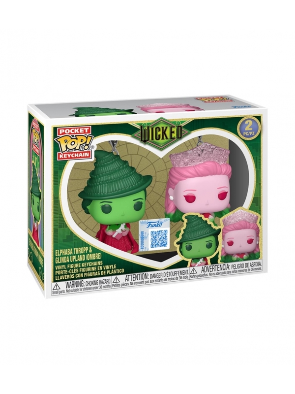 Funko POP! Keychain 2-Pack Elphaba Thropp & Glinda Upland (Ombre ...
