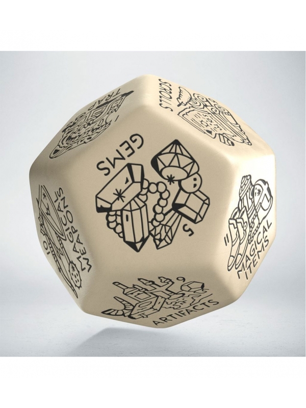 Dado Treasure Generator Beige y Negro . Distribuidor España.