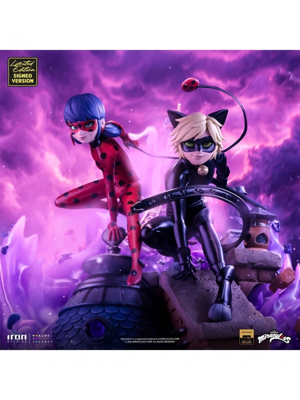 Figura LadyBug and Cat Noir (23 cm) Miraculous - Iron Studios ...